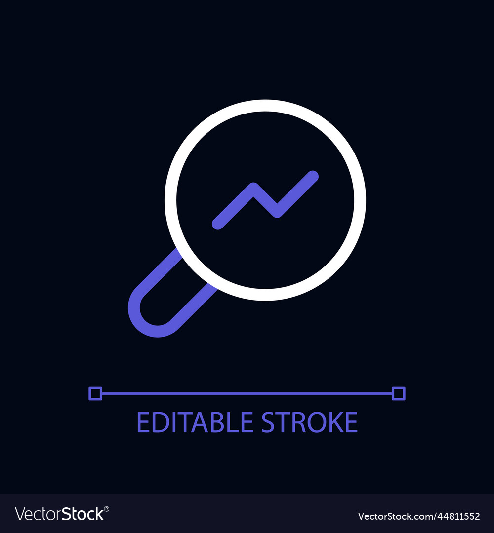 Analytic tool pixel perfect color linear ui icon Vector Image