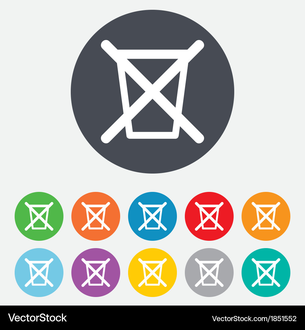 Do not throw in trash recycle bin sign icon Vector Image