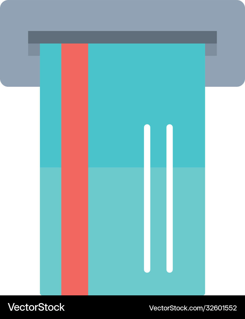 Insert credit card icon in atm icon flat style Vector Image