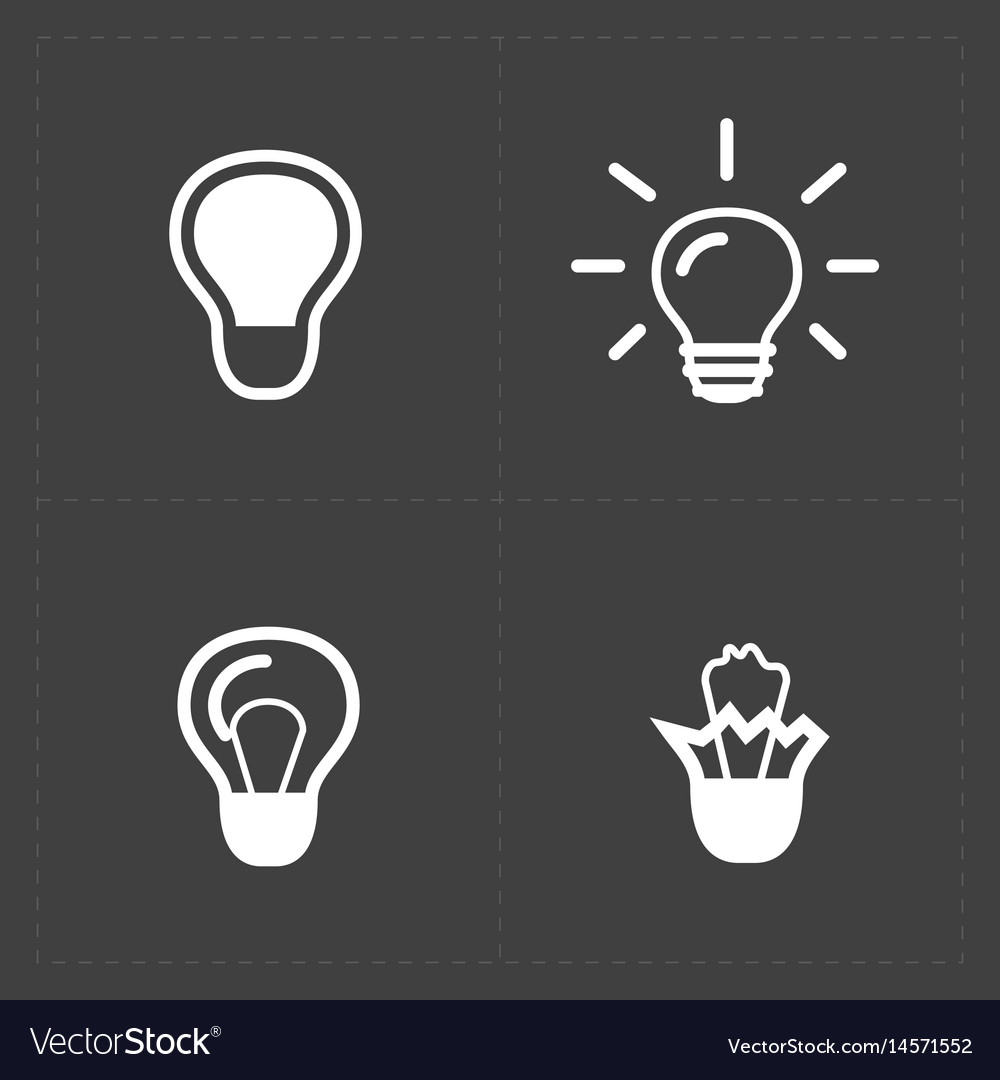 Light bulbs bulb icon set Royalty Free Vector Image