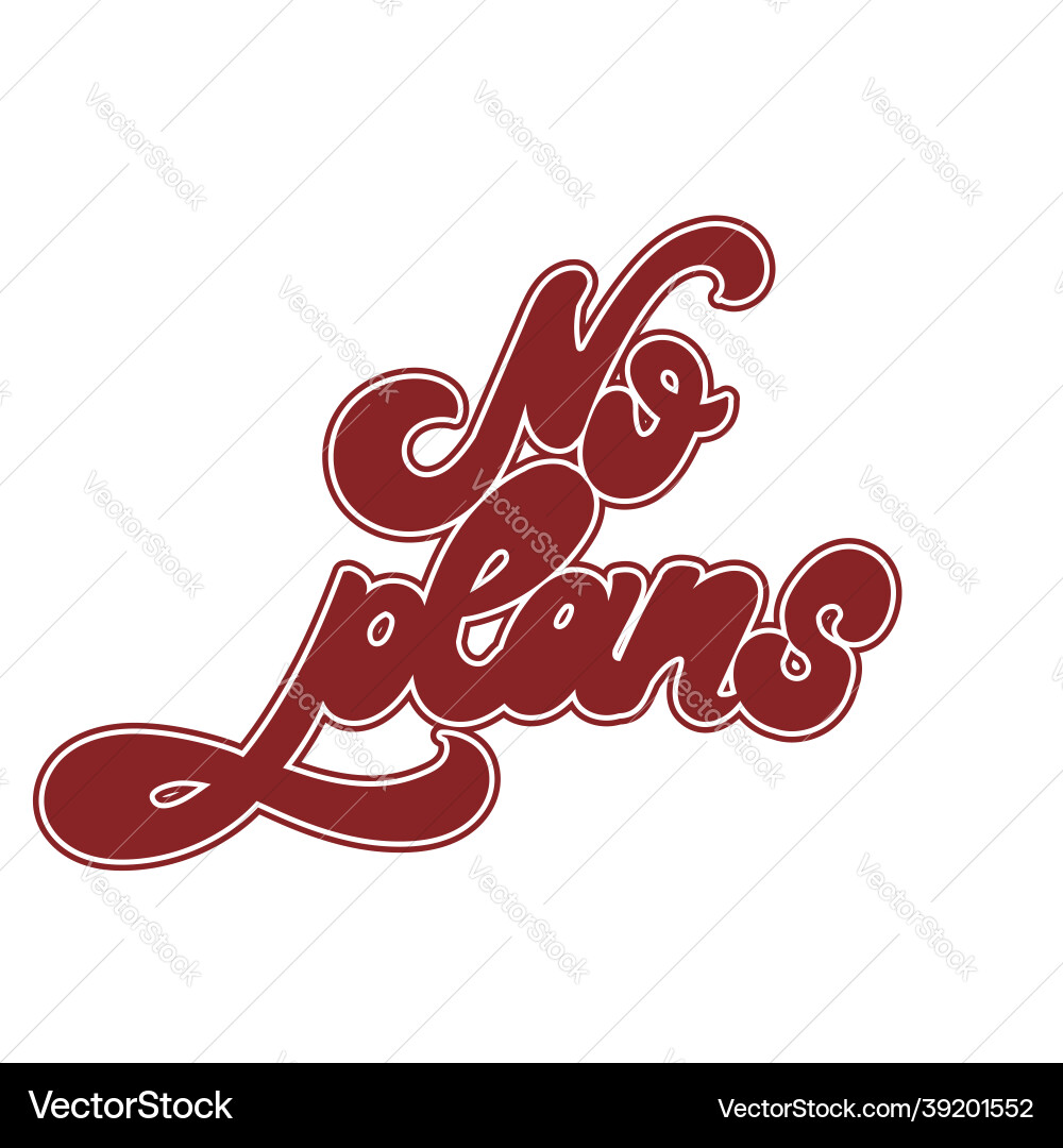 No plans handwritten lettering template for card Vector Image