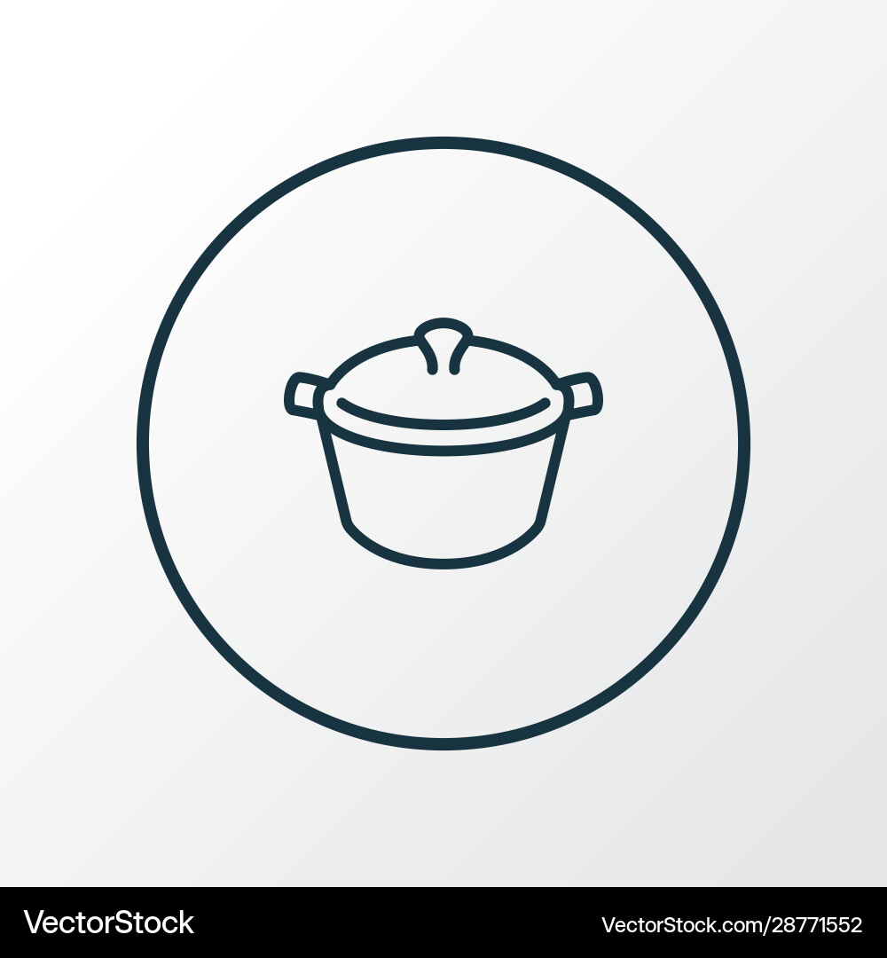 Pot icon line symbol premium quality isolated Vector Image