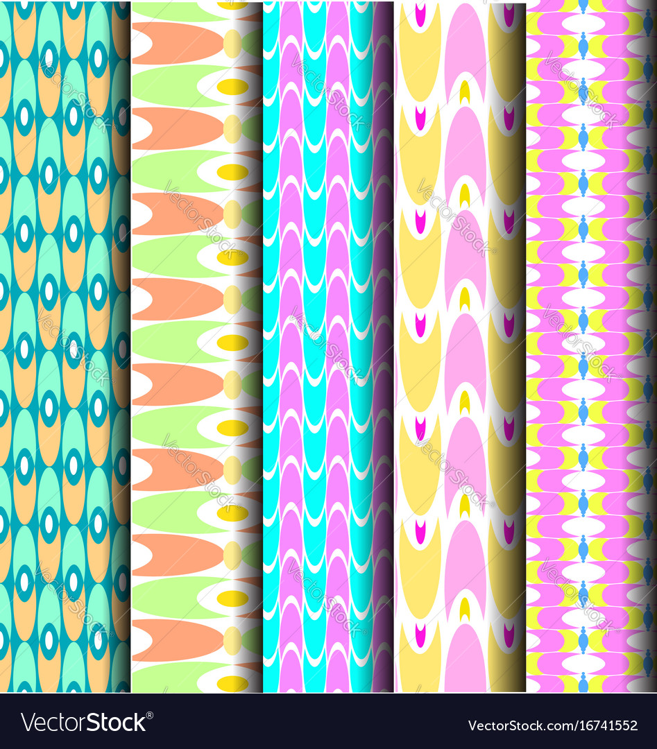 Set pattern geometric Royalty Free Vector Image