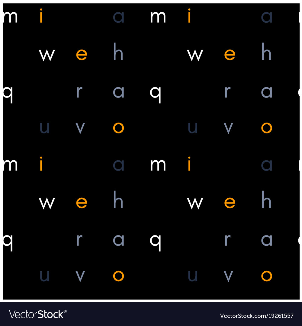 Abstract typography seamless pattern Royalty Free Vector