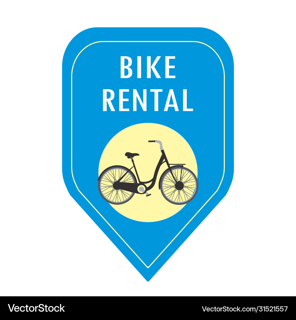 Bike rental icon Royalty Free Vector Image - VectorStock