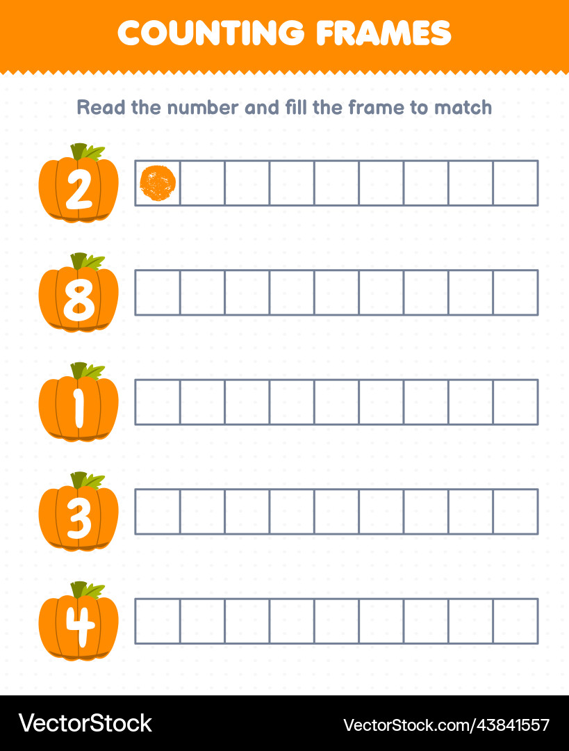 Educational game for kids read the number Vector Image