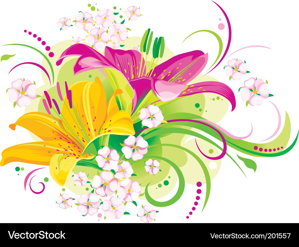 Flowers design Royalty Free Vector Image - VectorStock