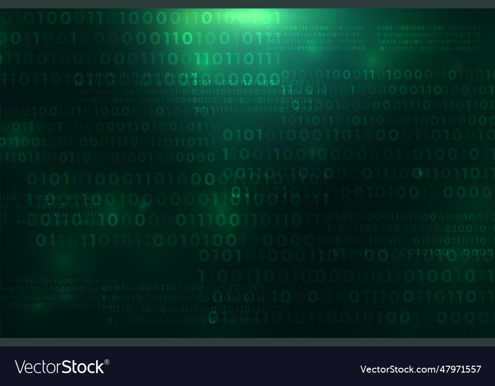 Futuristic binary code matrix pattern background Vector Image