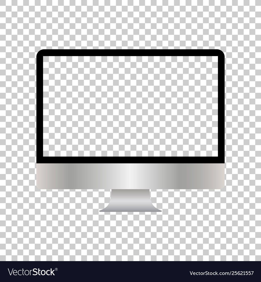 Realistic computer monitor isolated Royalty Free Vector