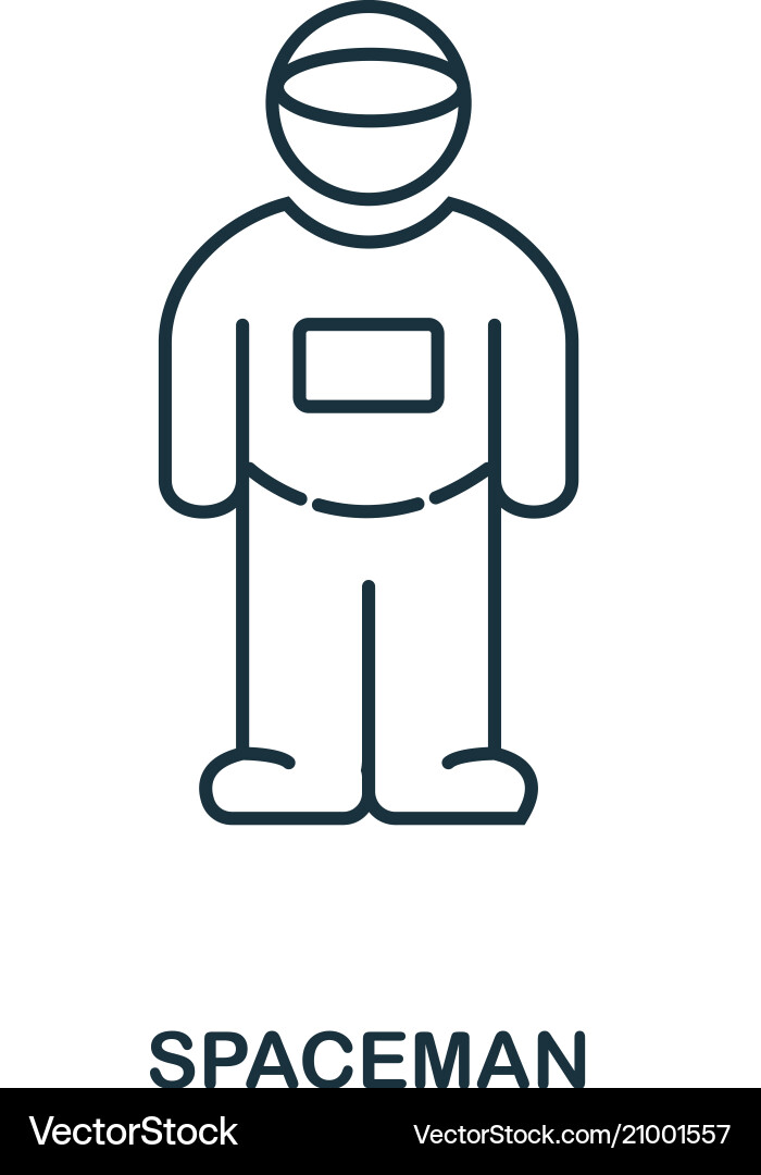 Spacemen icon flat style design ui Royalty Free Vector Image