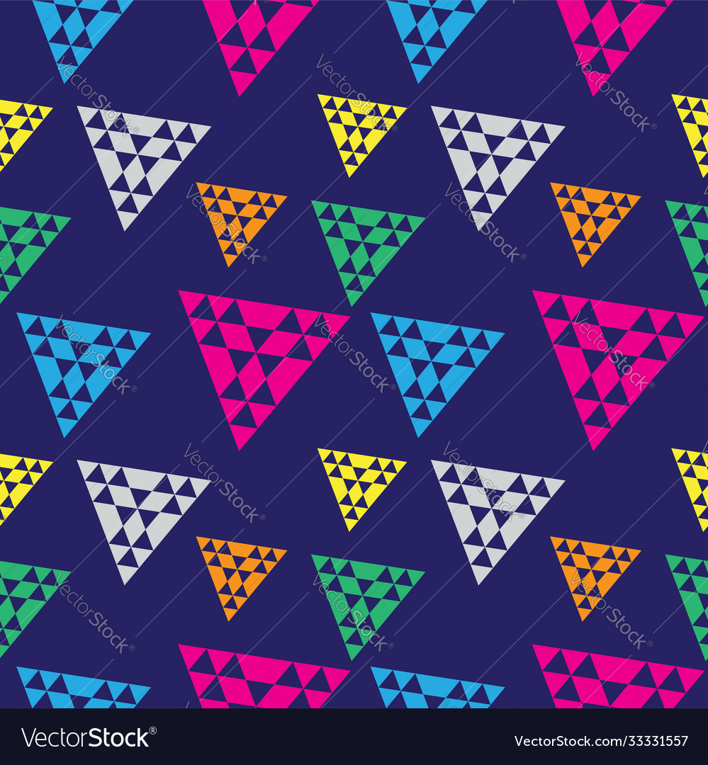 Triangular geometric seamless pattern design Vector Image