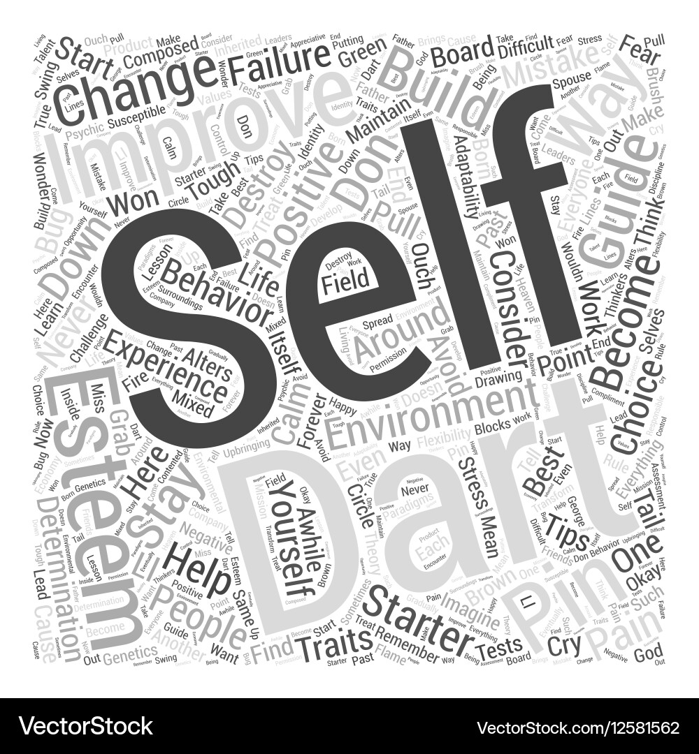 Build your self esteem a starter guide to self Vector Image
