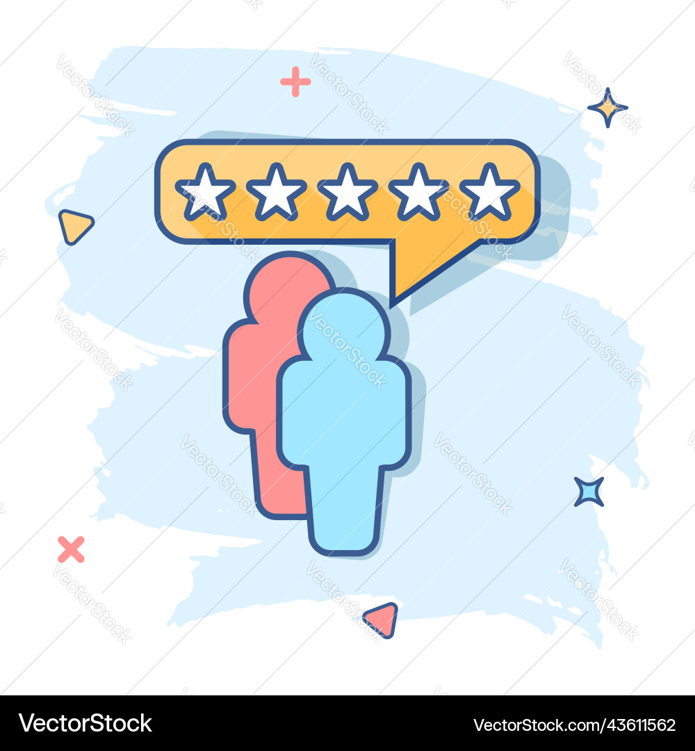 Cartoon customer reviews user feedback icon Vector Image