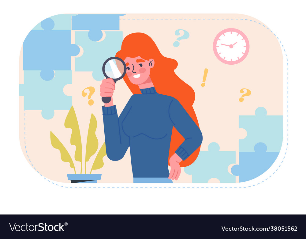 Defining problem setting goal finding solution Vector Image