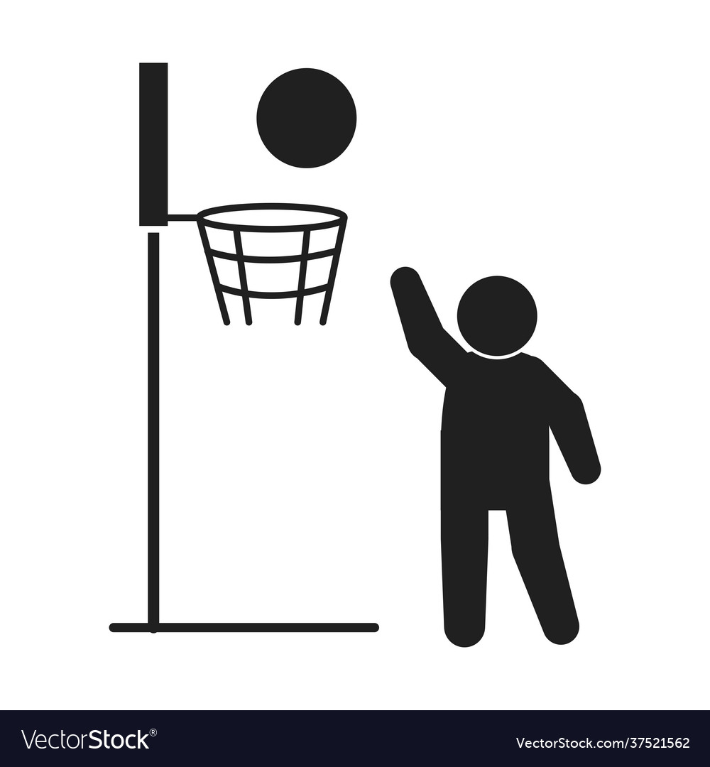 Guy playing basketball Royalty Free Vector Image