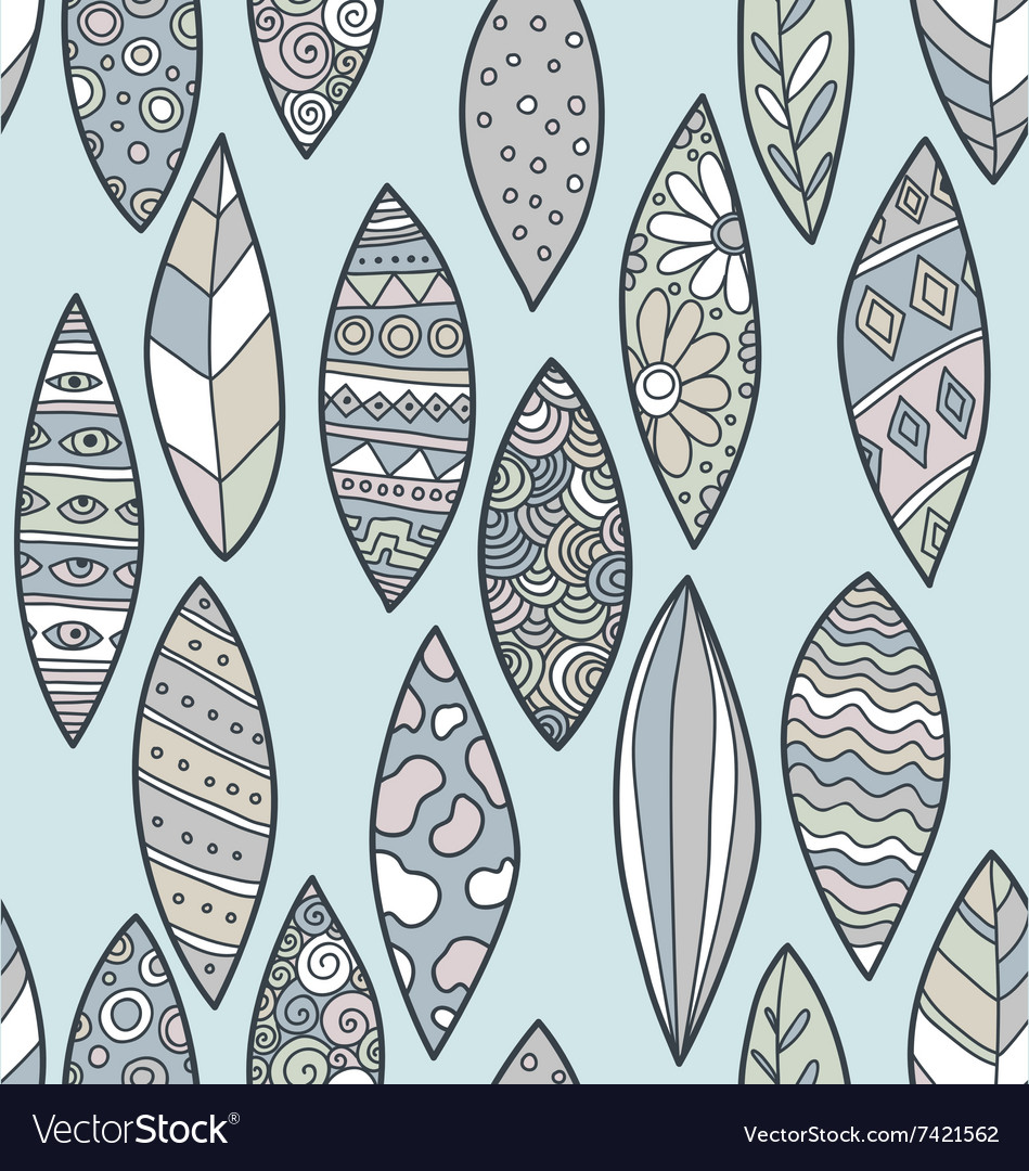 Pattern leaves Royalty Free Vector Image - VectorStock