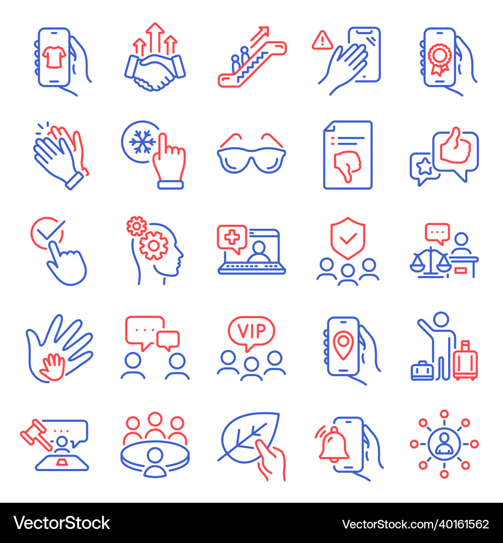 People icons set included icon as networking Vector Image