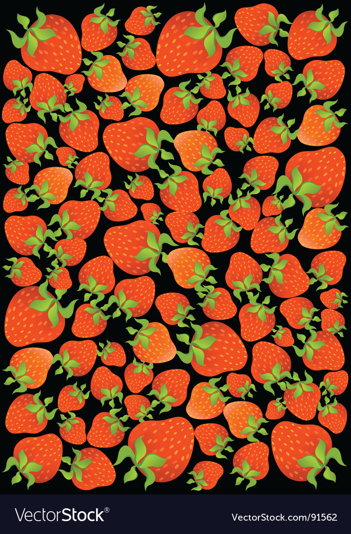Strawberry pattern Royalty Free Vector Image - VectorStock