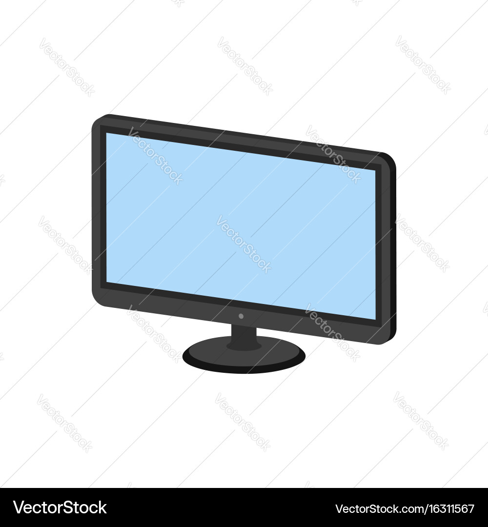 Computer monitor display symbol flat isometric Vector Image