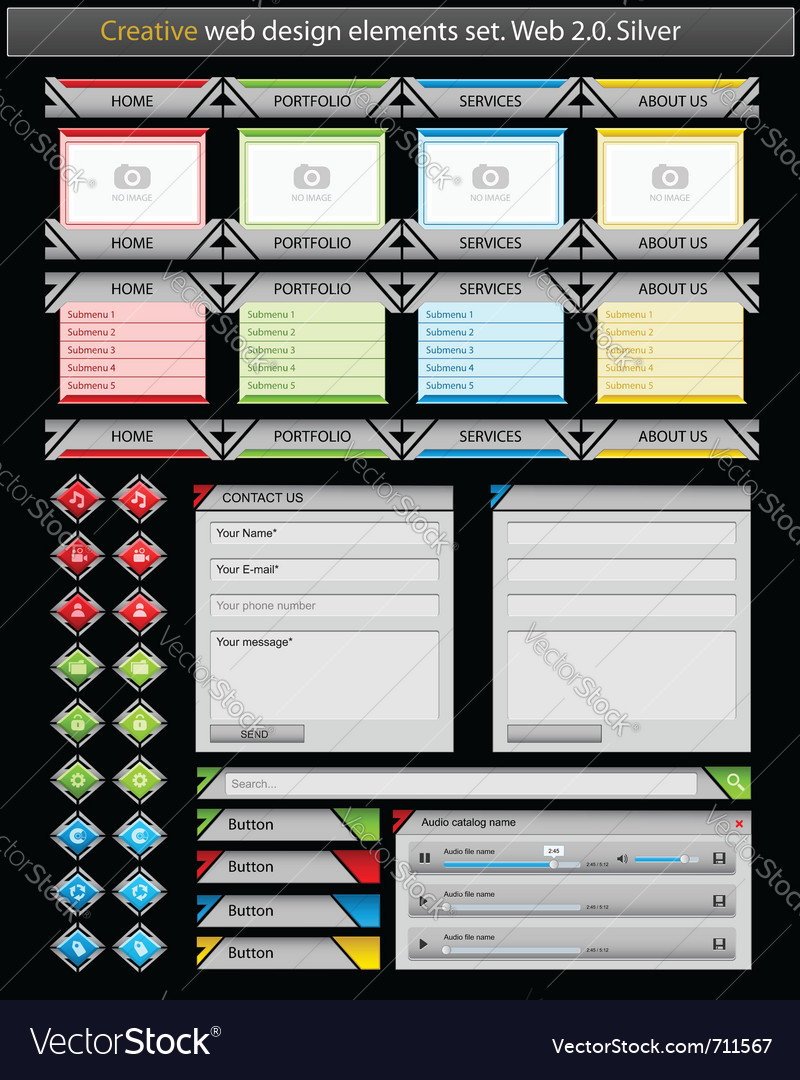 Creative web design Royalty Free Vector Image - VectorStock