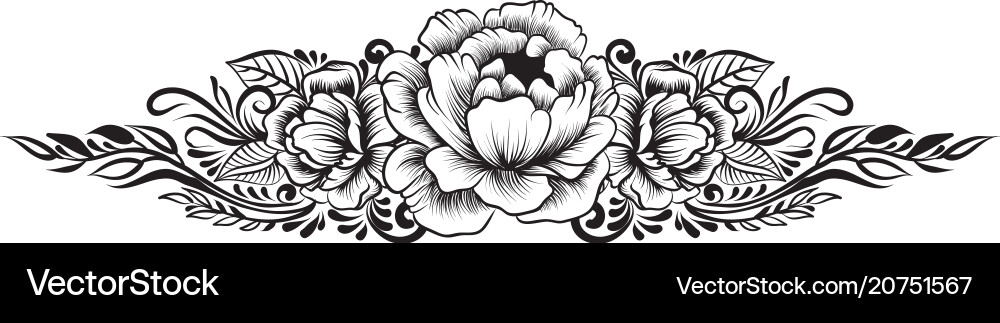 Ethnic indian line art border Royalty Free Vector Image