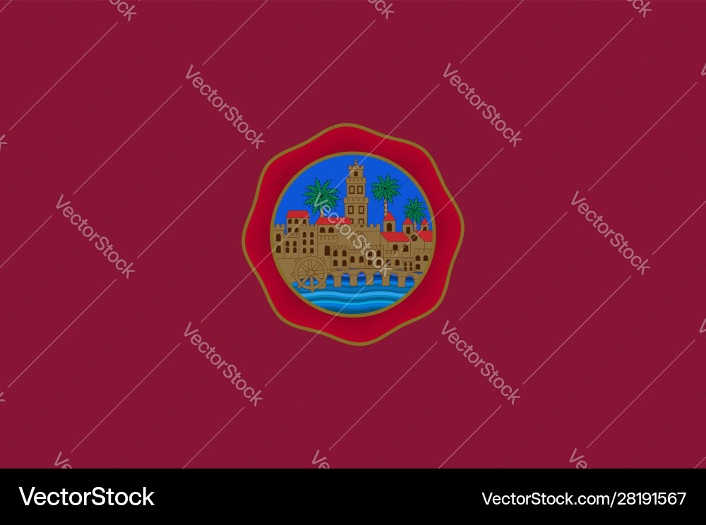 Flag cordoba in spain Royalty Free Vector Image