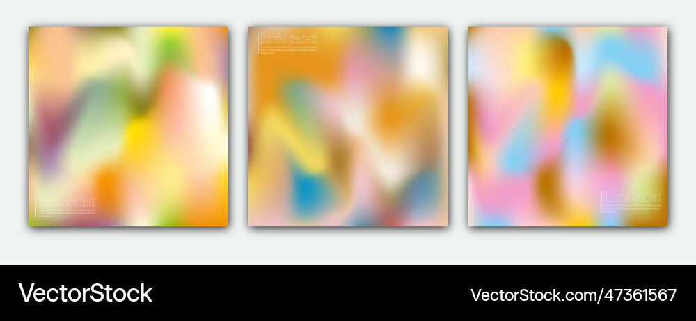 Gradient background color blur a set of templates Vector Image