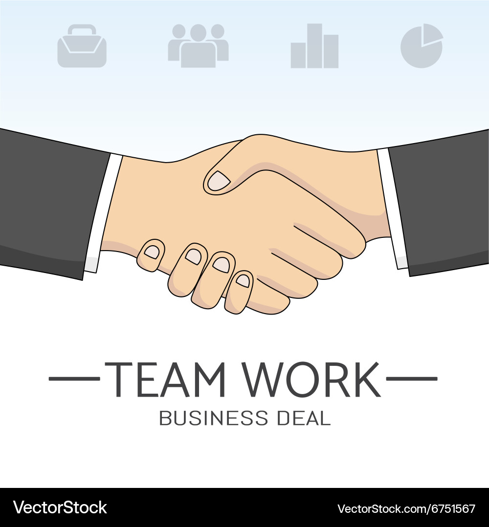 Handshake sketch Royalty Free Vector Image - VectorStock