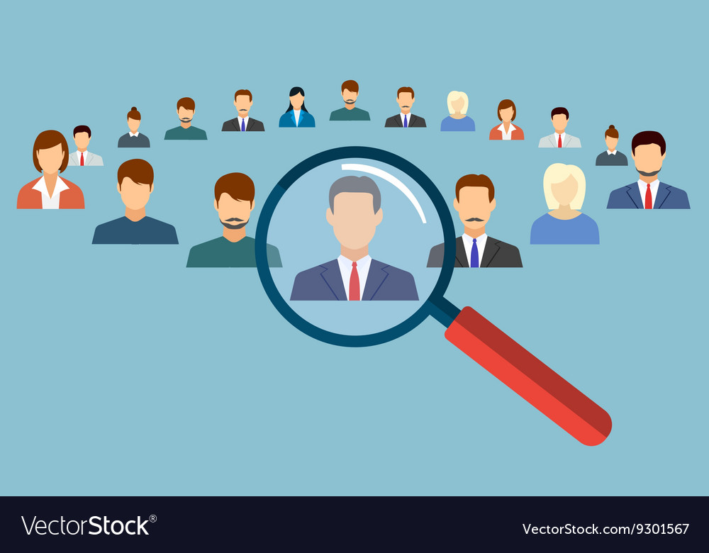 Human resources management select employee Vector Image