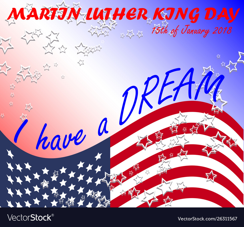 Martin luther king day poster banner holiday Vector Image