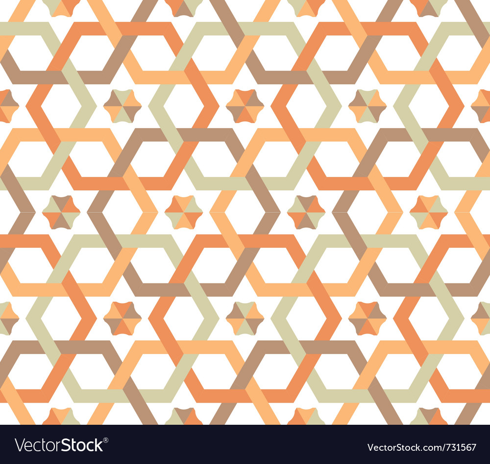 Overlapping hexagons - seamless pattern Royalty Free Vector