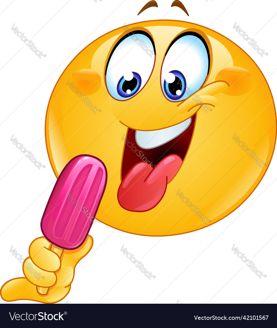 Popsicle emoticon Royalty Free Vector Image - VectorStock