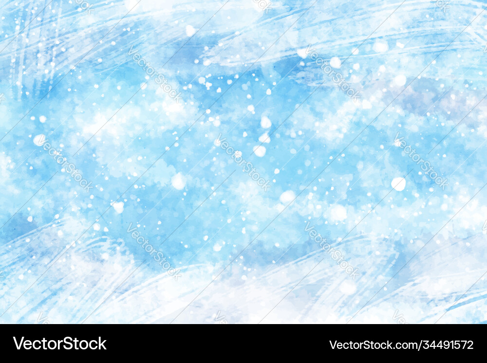 Abstract watercolor snowfall or cracked ice Vector Image