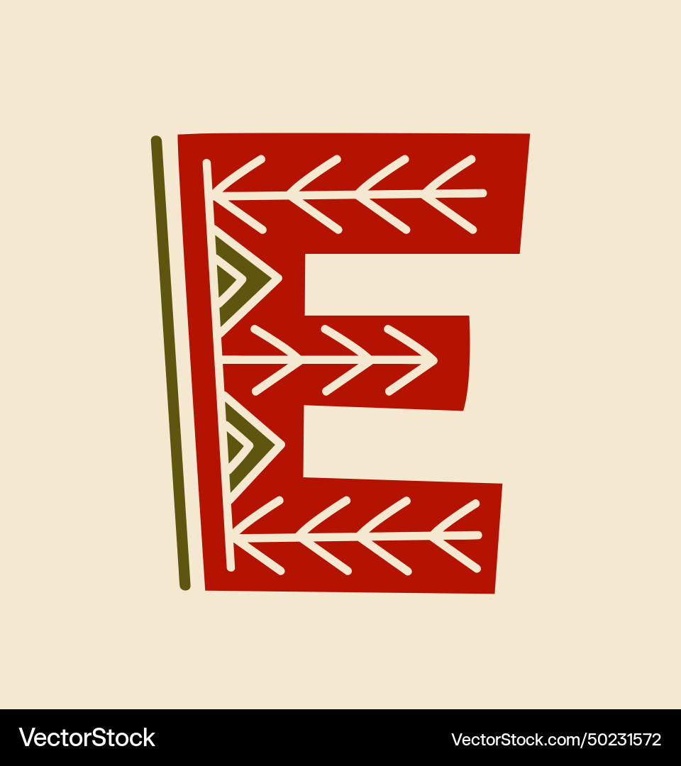 African font letter concept Royalty Free Vector Image