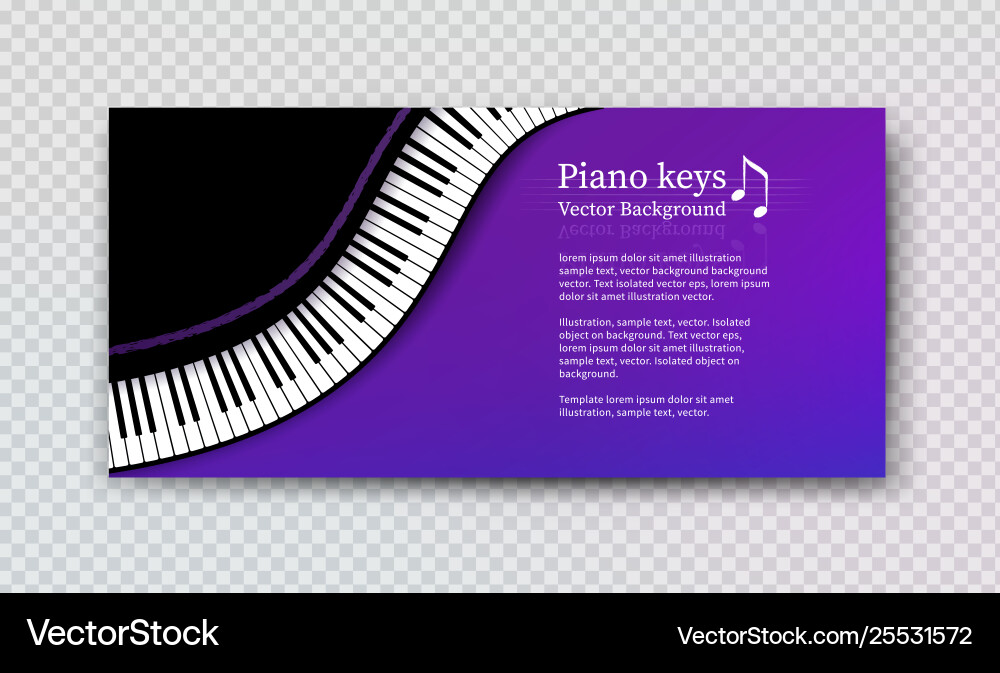 Design template with top view piano keys Vector Image