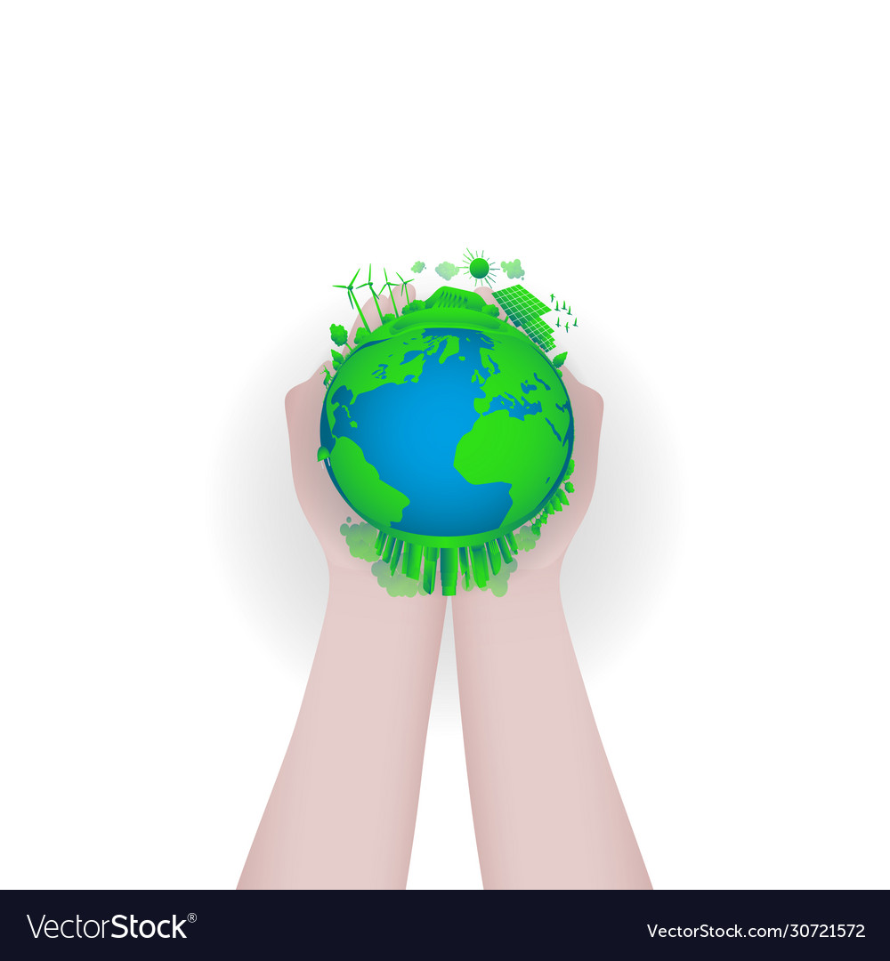 Green earth concept design world globe Royalty Free Vector