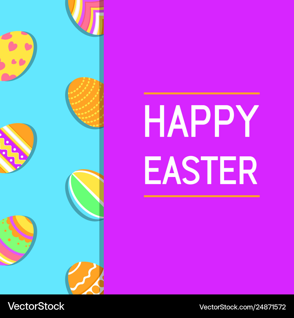 Modern simple funny and colorful happy easter Vector Image