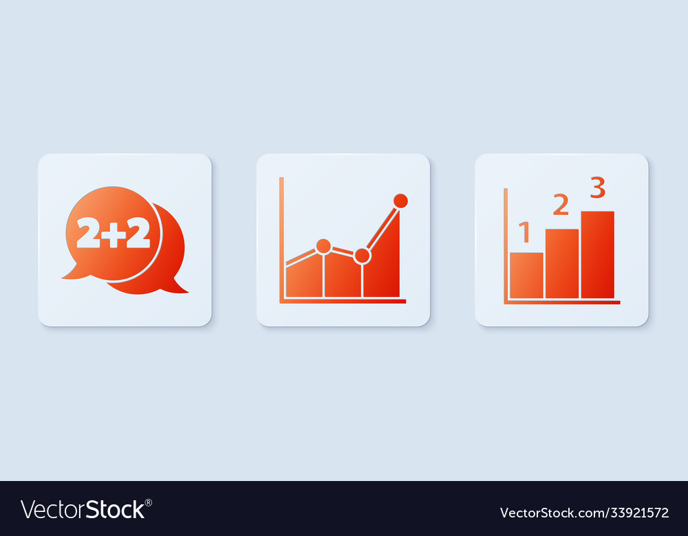 Set Graph Schedule Chart Diagram Equation Vector Image