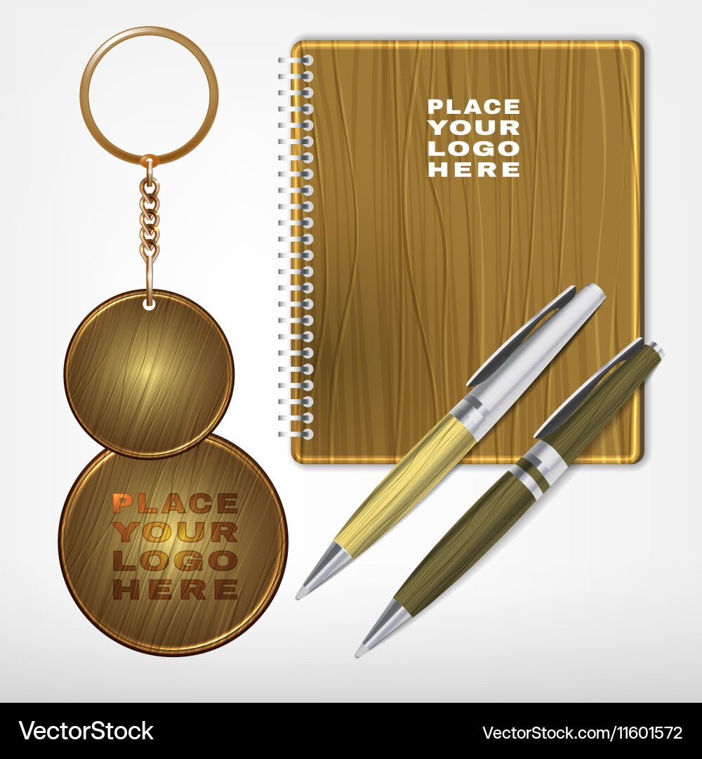 Wooden promo set 05 Royalty Free Vector Image - VectorStock