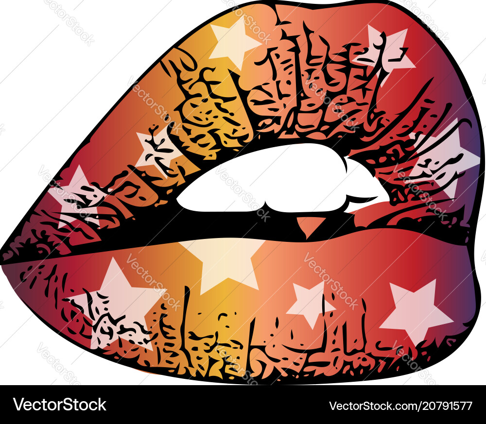 Abstract colorful woman lips Royalty Free Vector Image