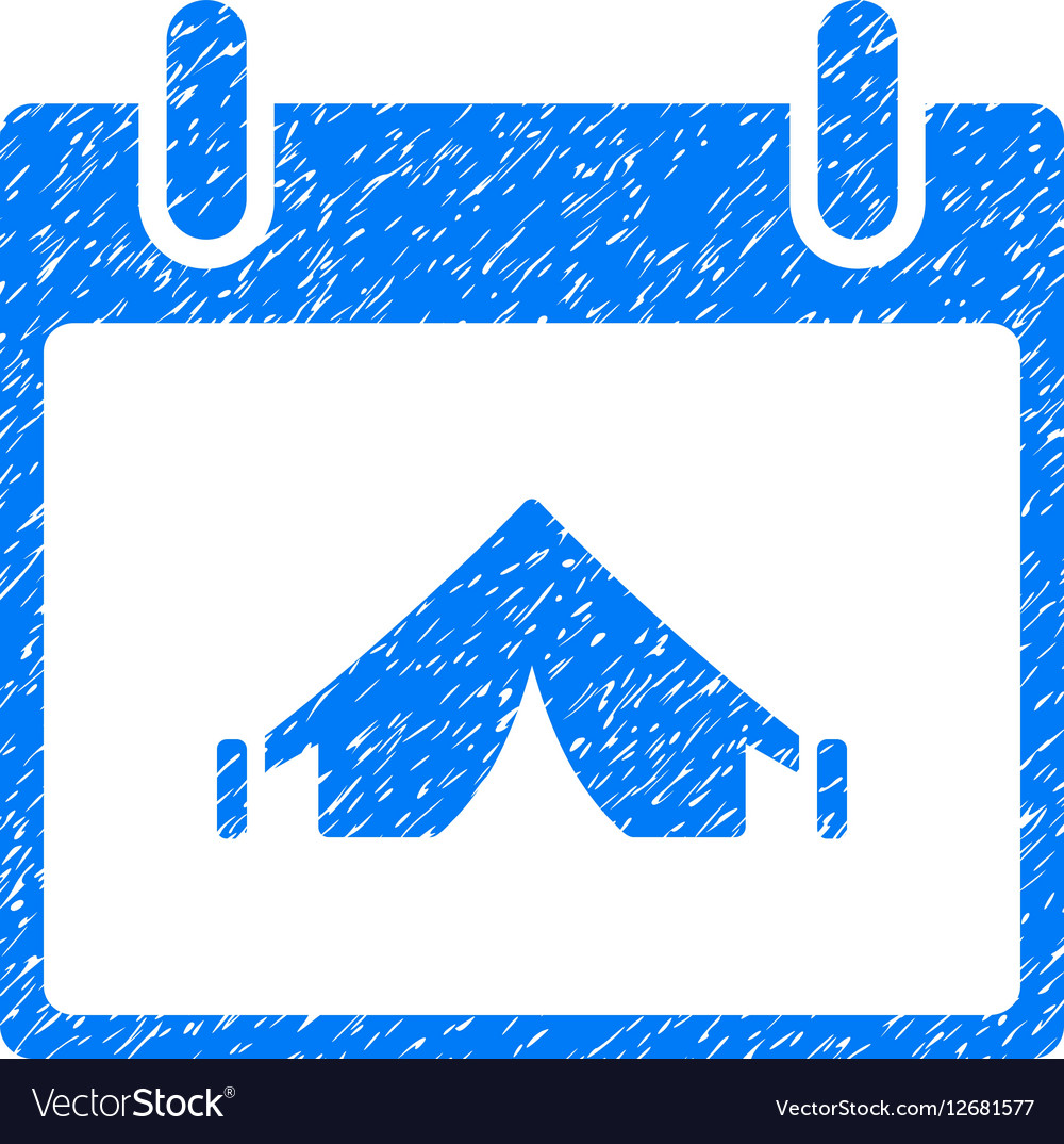 Camping calendar day grainy texture icon Vector Image Camping calendar day grainy texture icon Vector Image