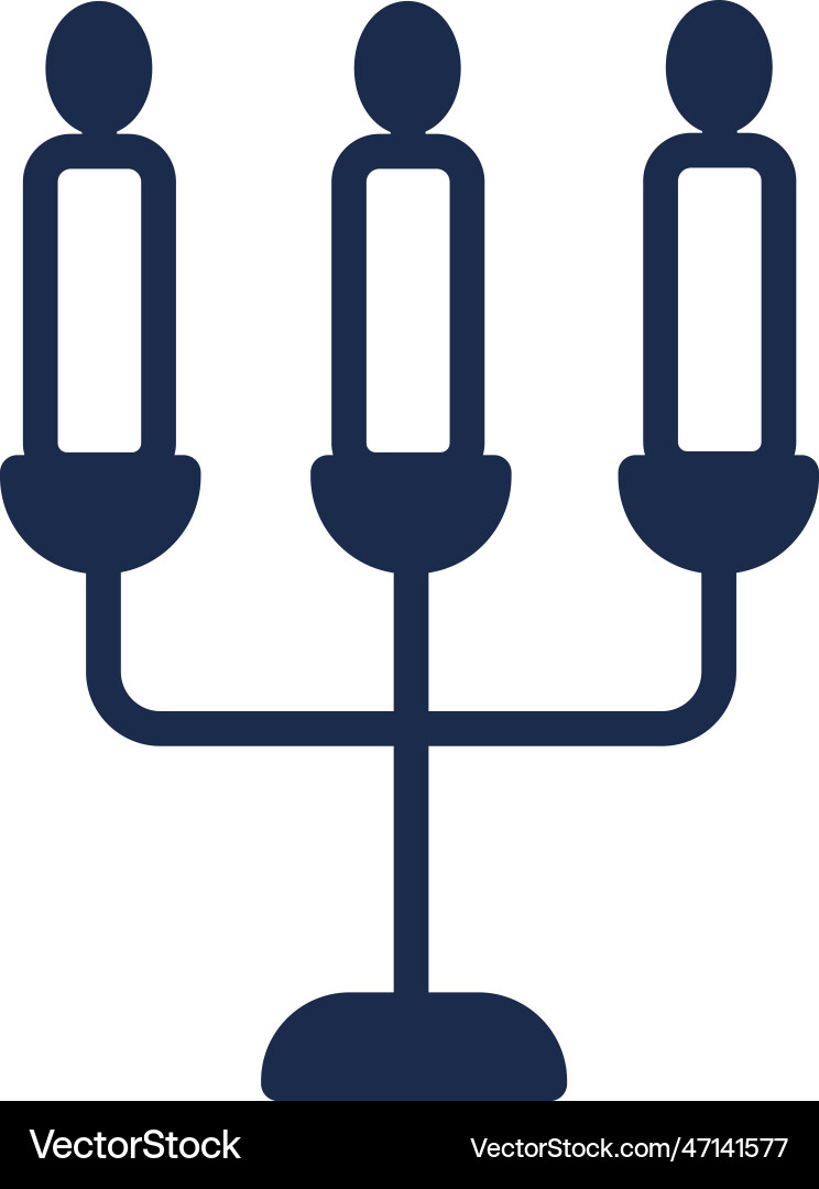 Candelabra icon filled icon from happy Royalty Free Vector