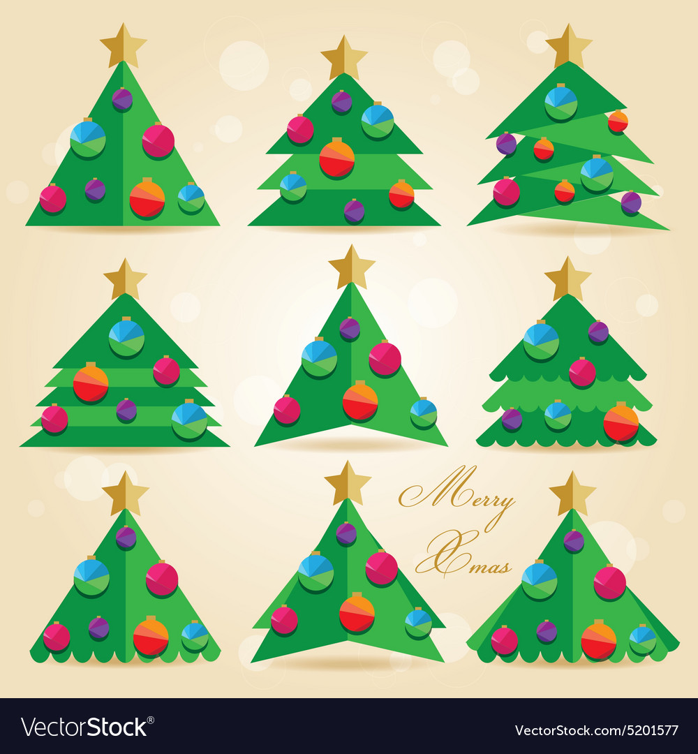 Christmas Trees Royalty Free Vector Image - VectorStock