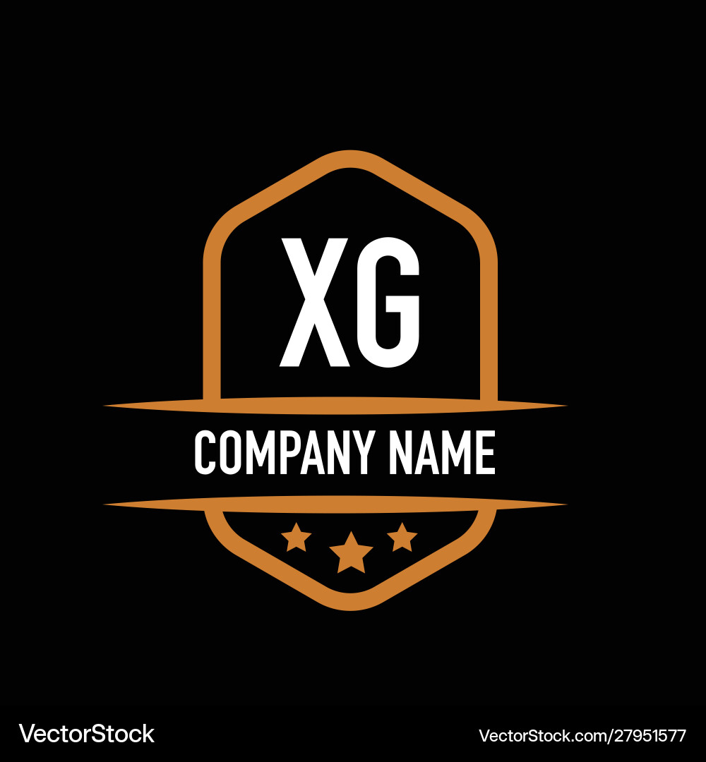 Initial letter xg vintage logo concept graphic Vector Image