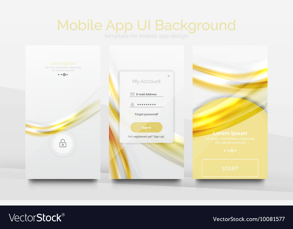 Mobile application interface background design Vector Image