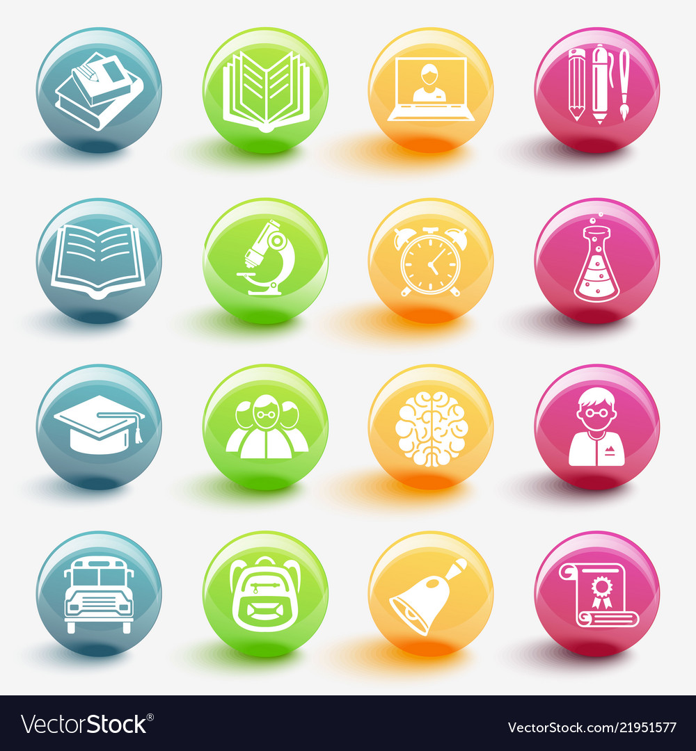 Set of education icons Royalty Free Vector Image