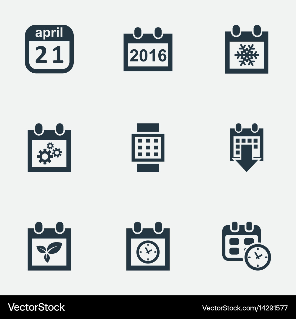 Set of simple time icons Royalty Free Vector Image
