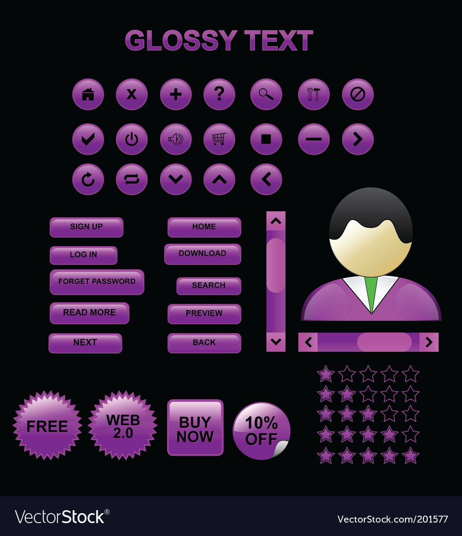 Web buttons Royalty Free Vector Image - VectorStock