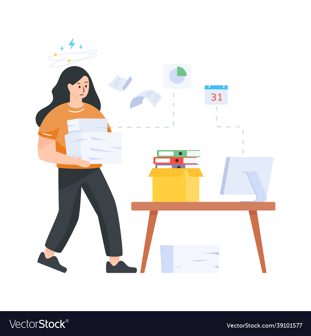 Workload Royalty Free Vector Image - VectorStock