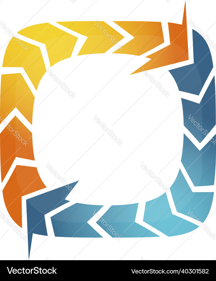 Air conditioner arrows symbol heating and cooling Vector Image